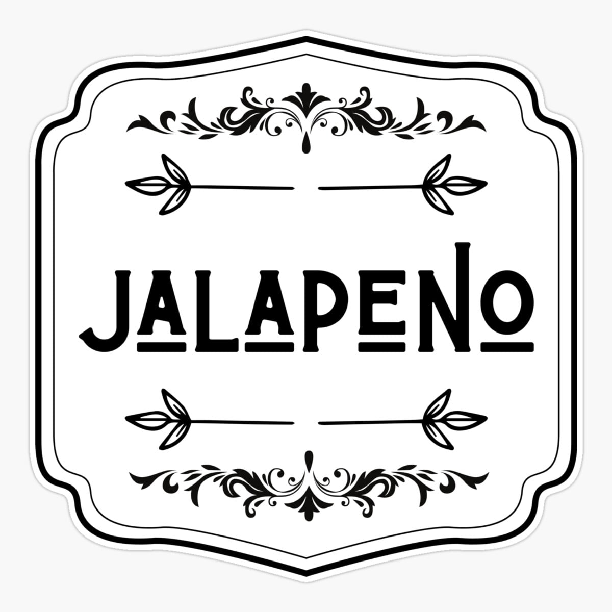 Maneki Jalapeno Retro Spice Label Sticker, Phone Decal Water Bottle ...