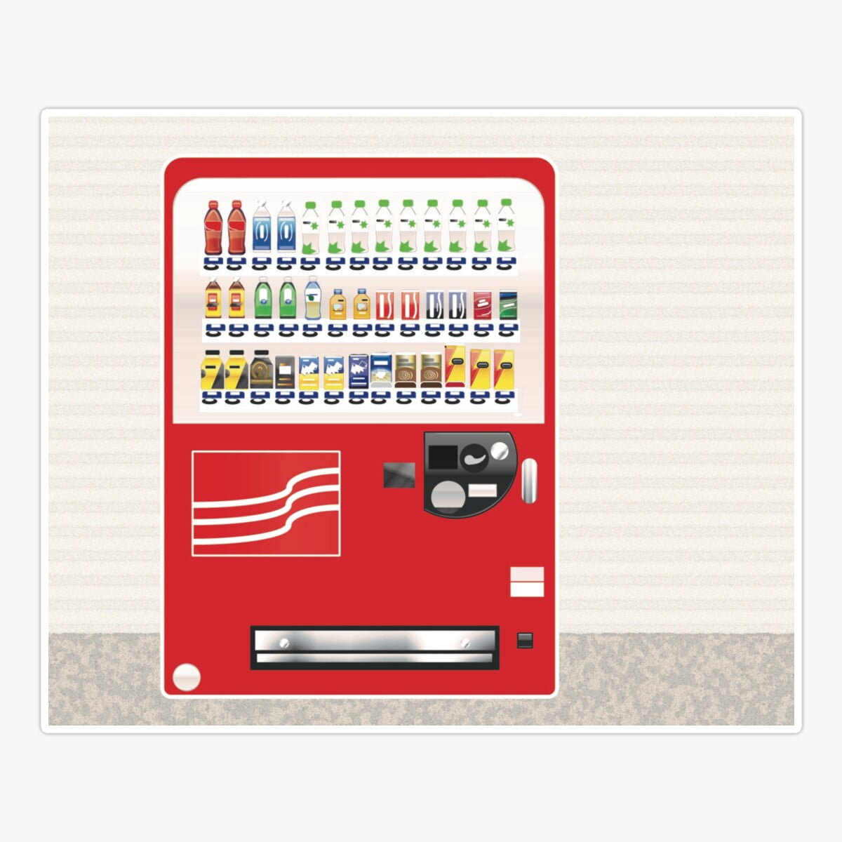 Maneki Japanese Vending Machine Er, Phone Decal Water Bottle Stickers ...