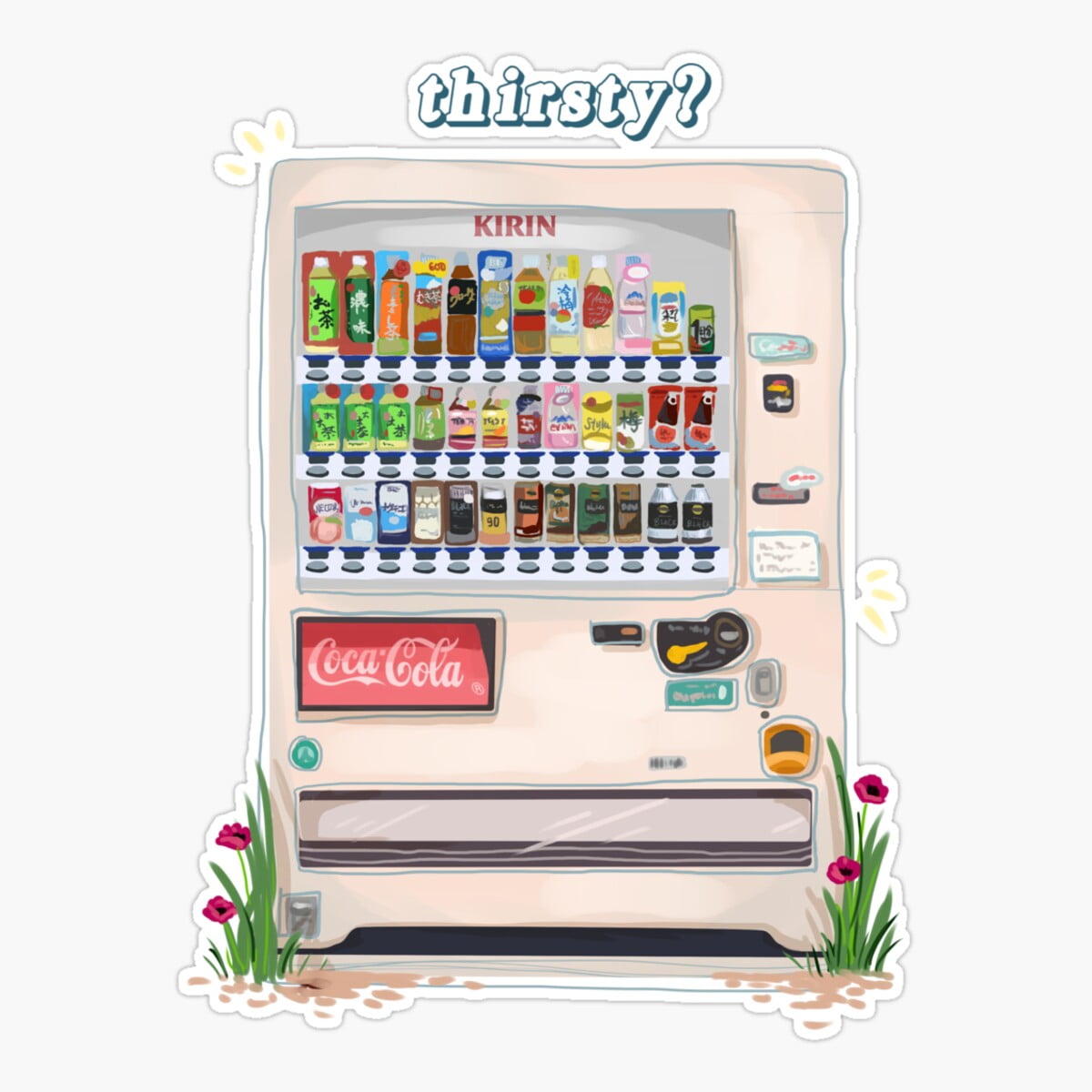 Maneki Japanese Vending Machine - Thirsty? Er, Phone Decal Water Bottle ...