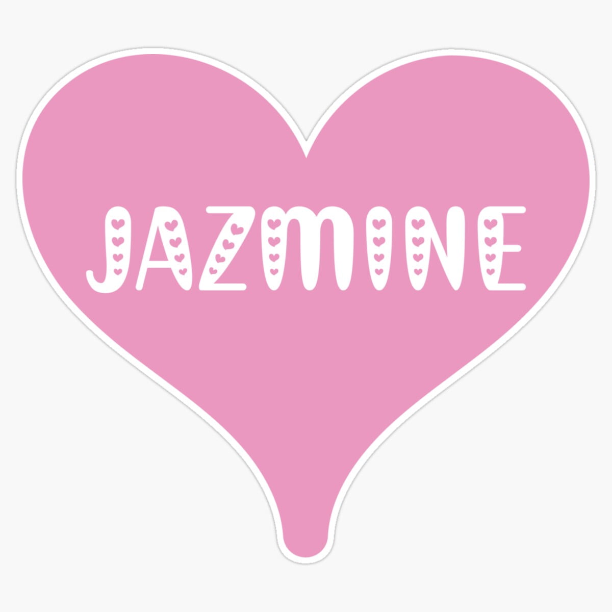 Maneki Jazmine Name - Pink Heart Pretty Font Design For Valentines Day ...