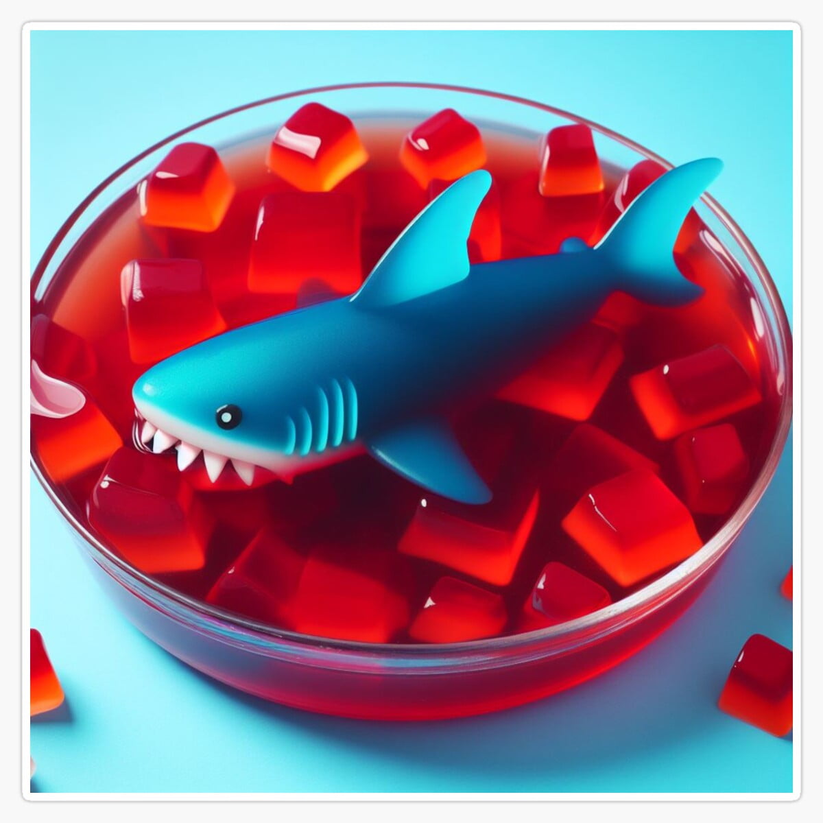 Maneki Jello Shark Er, Phone Decal Water Bottle Stickers Car Decals ...