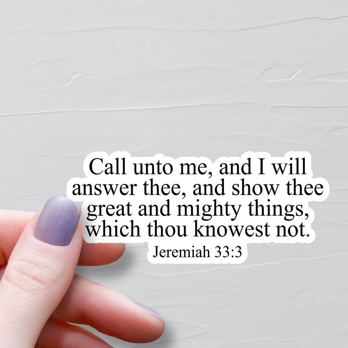 Maneki Jeremiah 33:3 Er, Vinyl Christian Ers, Call Unto Me, Bible Verse ...