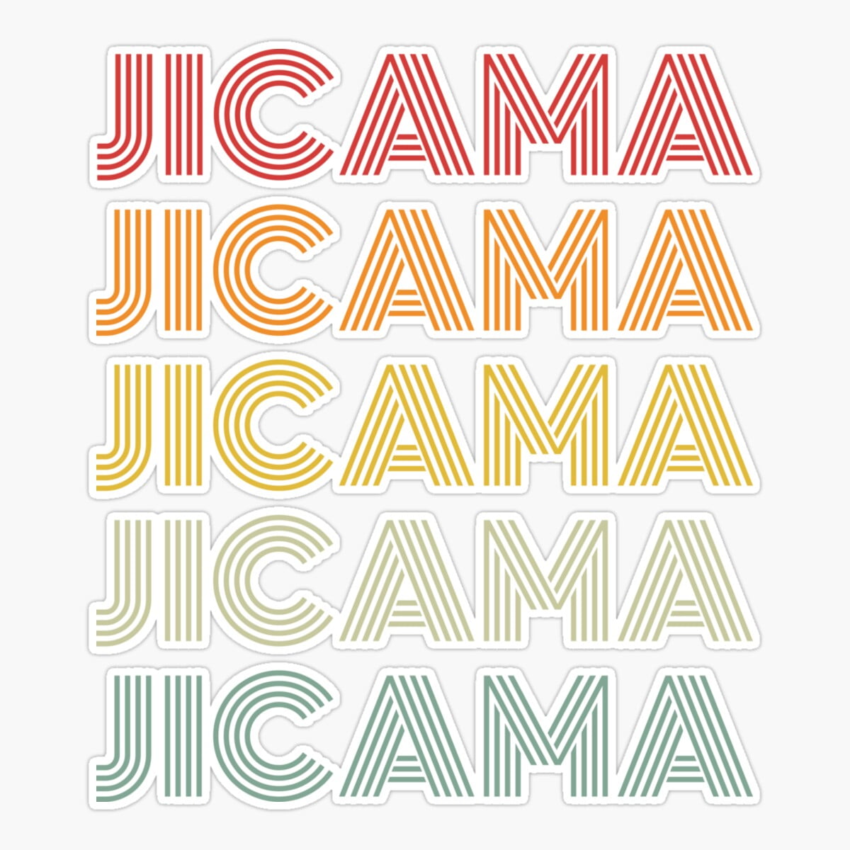 Maneki Jicama Retro Style Sticker, Phone Decal Water Bottle Stickers ...