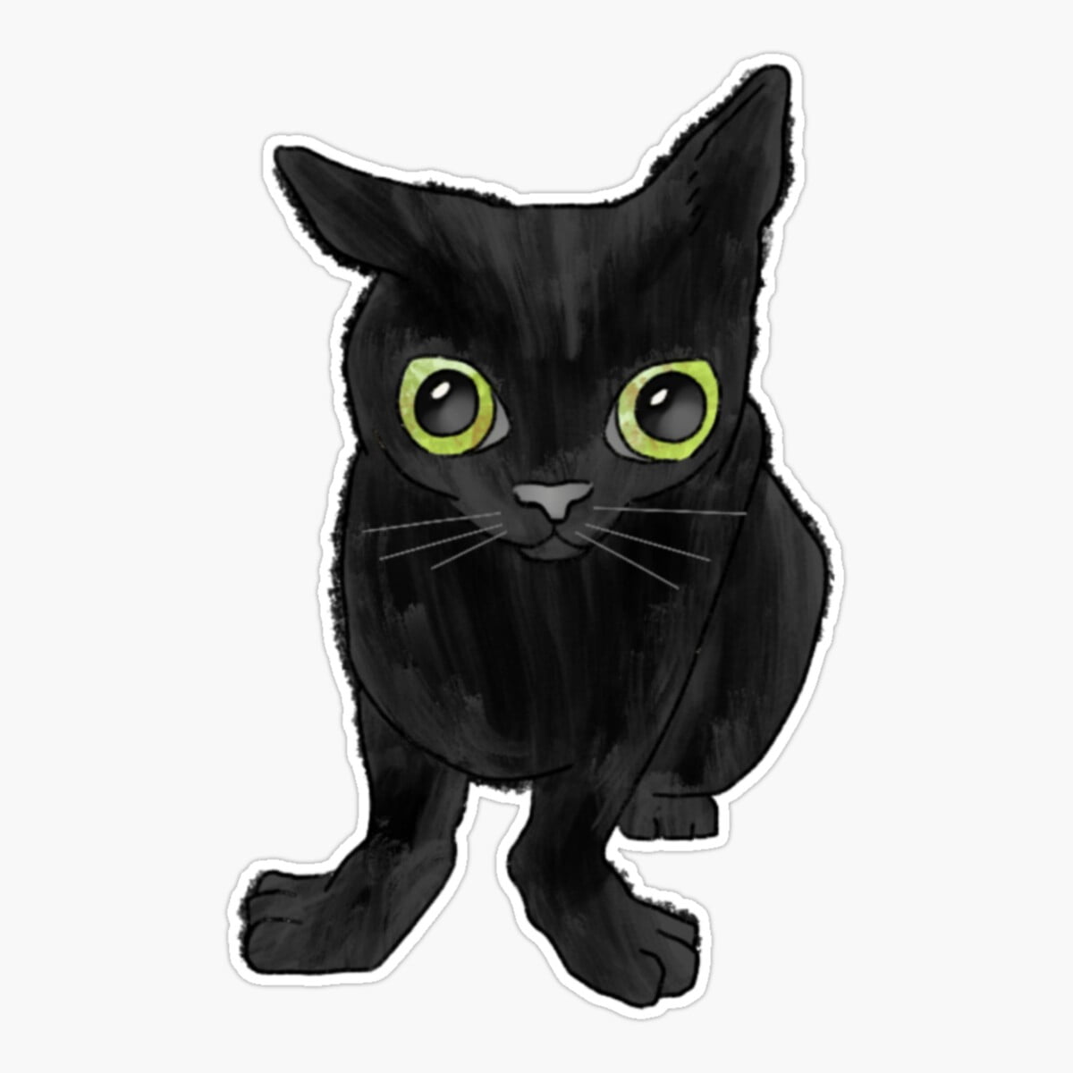 Maneki Jinx The Cat Sticker, Phone Decal Water Bottle Stickers Car ...