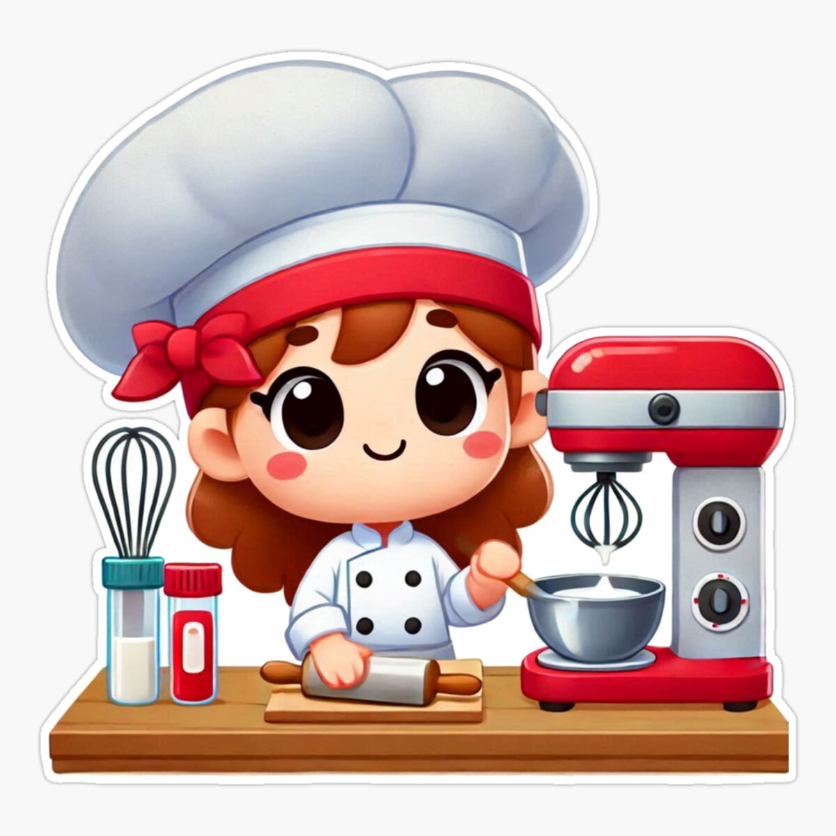 Maneki Jobs And Proessions: Cook Sticker, Phone Decal Water Bottle ...