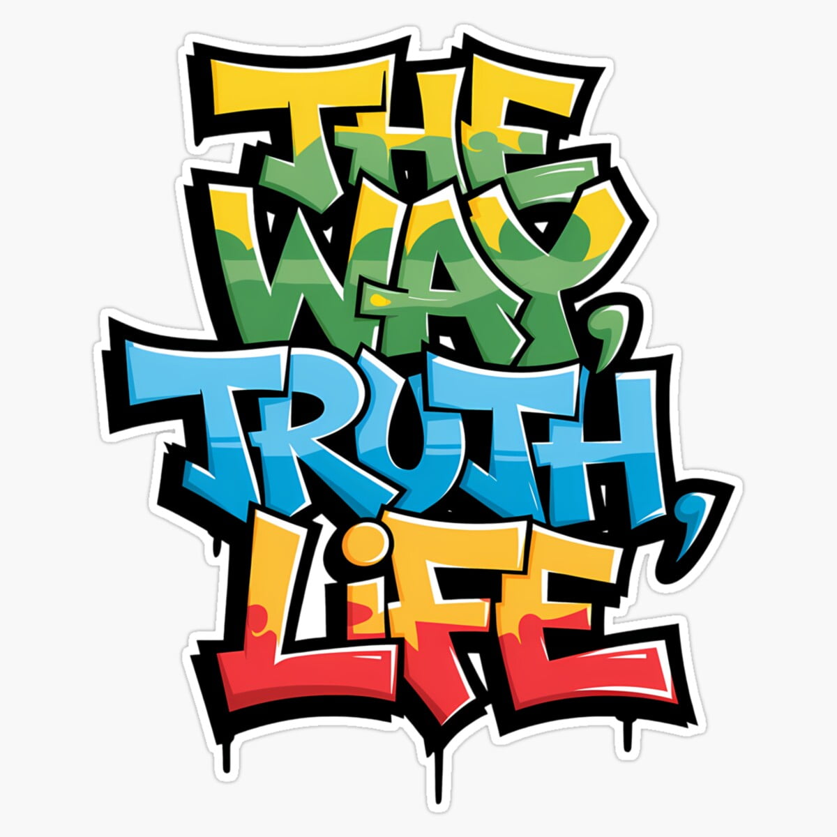 Maneki John 14:6 – The Way, Truth, Life | Graffiti Christian Street Art ...