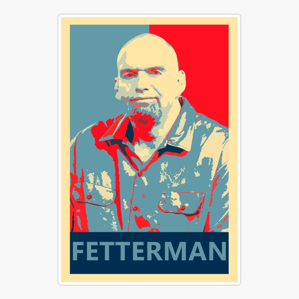 Maneki John Fetterman For Senate Campaign Er, Phone Decal Water Bottle ...