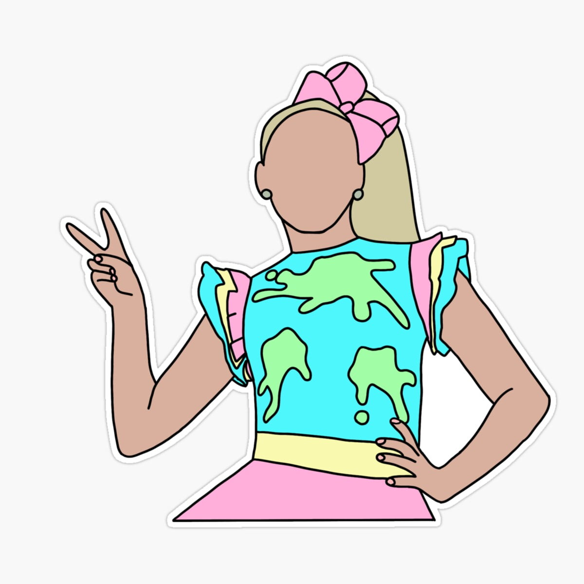 Maneki Jojo Siwa er,Phone Decal Water Bottle Stickers Car Decals, Funny ...