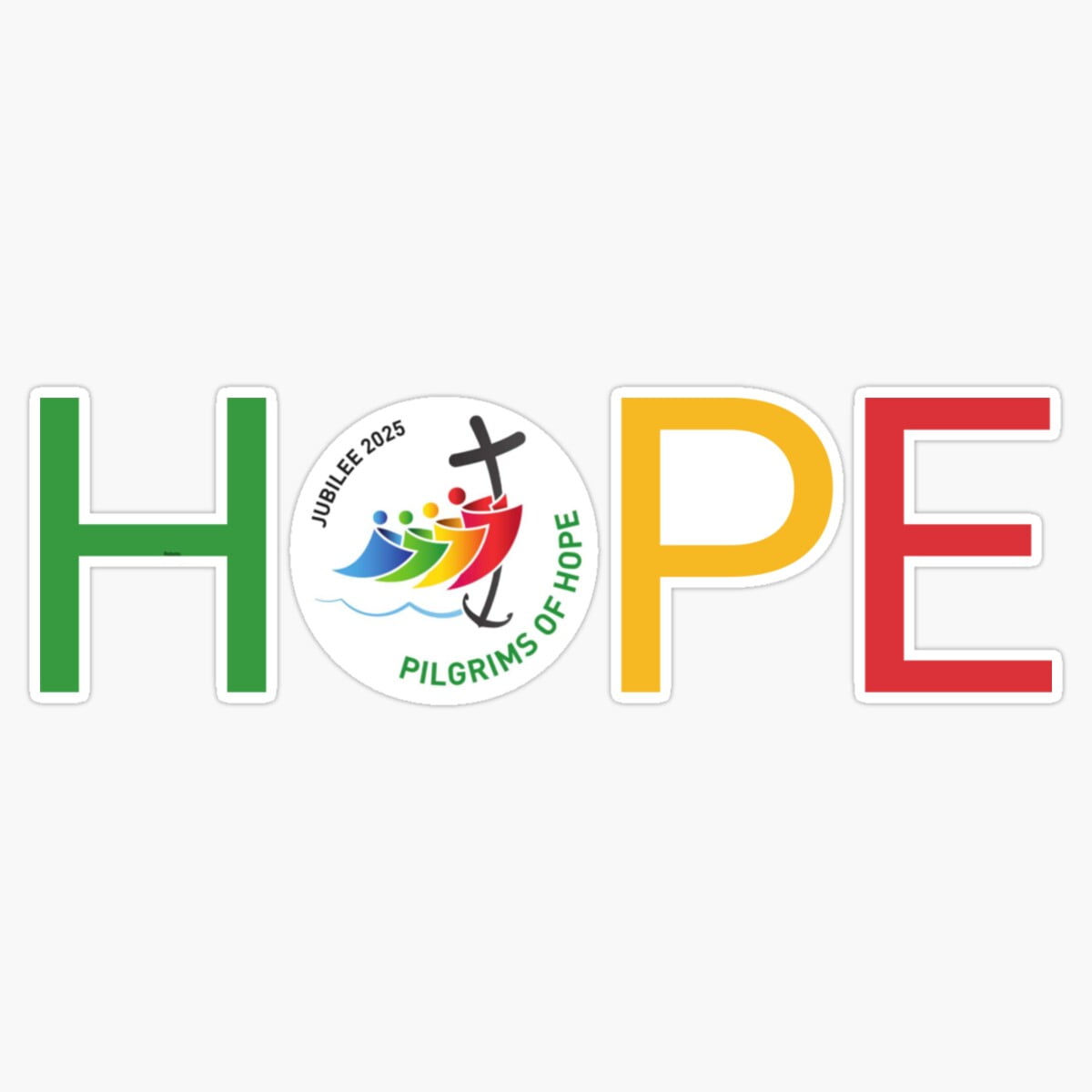 Maneki Jubilee 2025 Pilgrims Of Hope Logo Er, Phone Decal Water Bottle ...