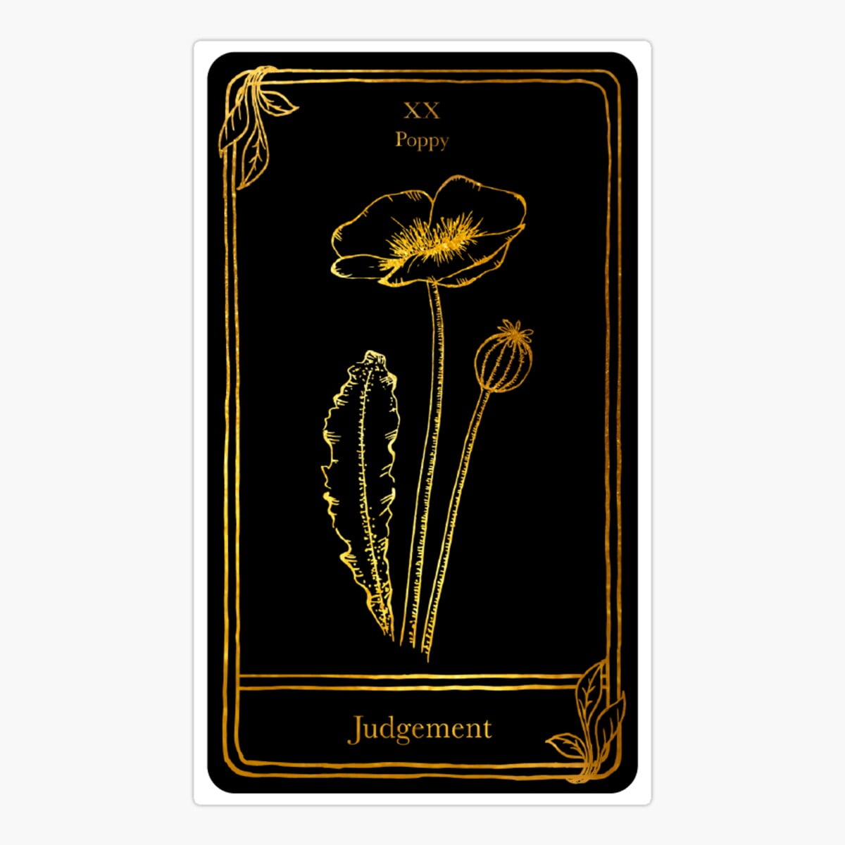 Maneki The Judgement Tarot Card Er | Poppy, Botanical, Plant, Seedling ...