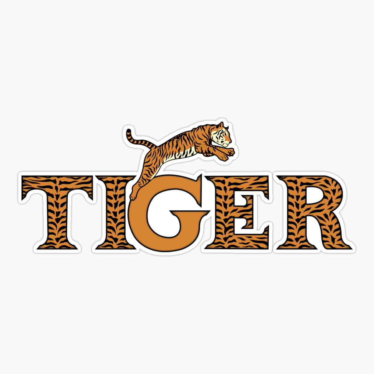 Maneki Jumping Tiger Er, Phone Decal Water Bottle Stickers Car Decals ...