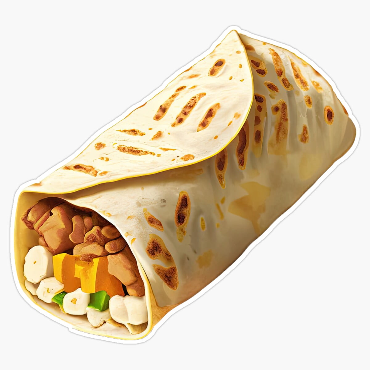 Maneki Junk Food Burrito Er | Fun Fast Food Lover Art Er, Phone Decal ...