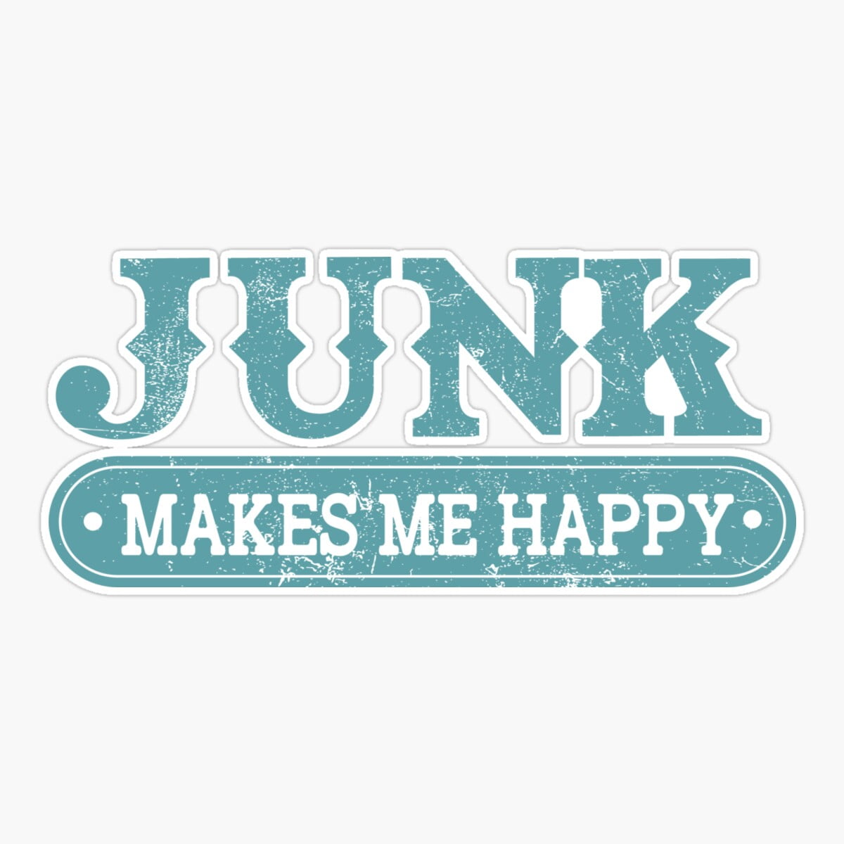 Maneki Junk Makes Me Happy Sticker, Phone Decal Water Bottle Stickers ...