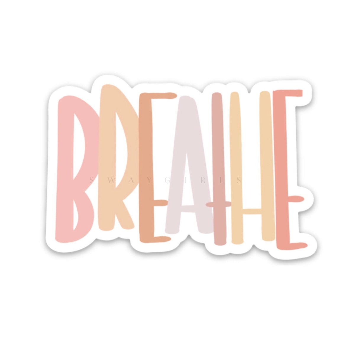 Maneki Just Breathe Sticker Self Care Sticker Quotes Decal, Phone Decal ...