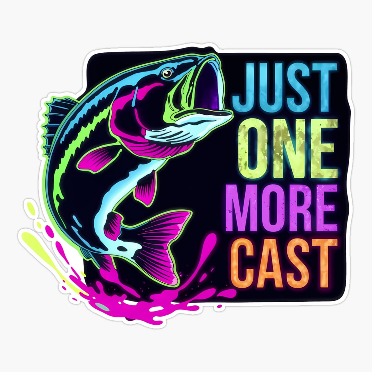 Maneki Just One More Cast Er, Phone Decal Water Bottle Stickers Car ...