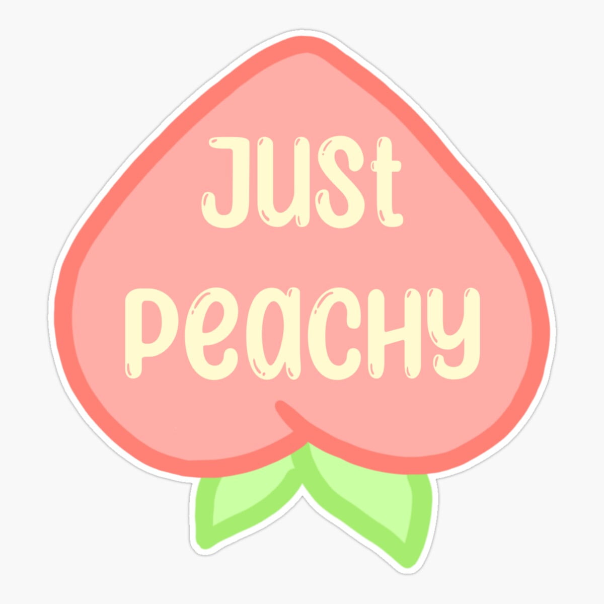 Maneki Just Peachy Peach Er, Phone Decal Water Bottle Stickers Car ...