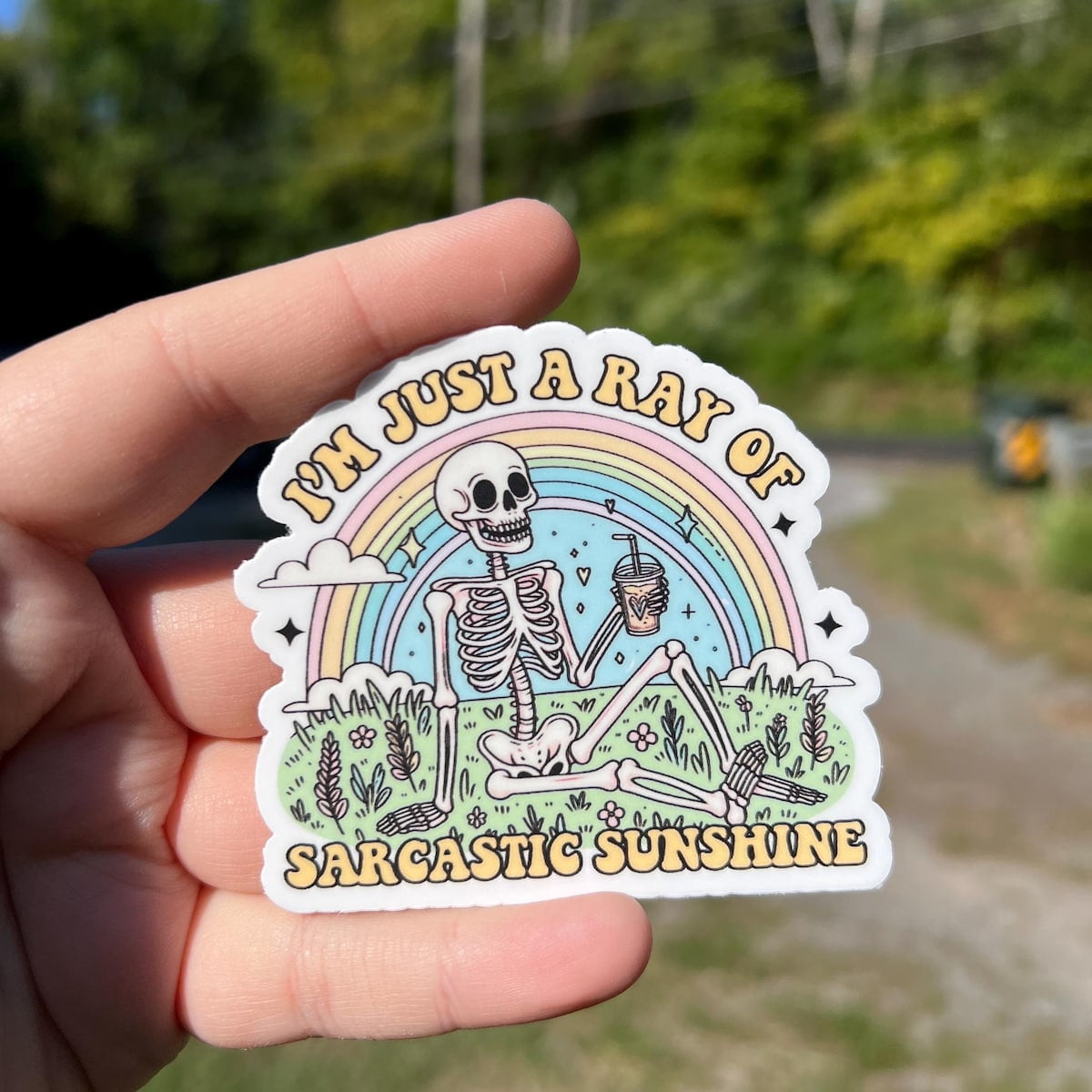 Maneki Just A Ray Of Sarcastic Sunshine Sticker, Sarcastic Gift For ...