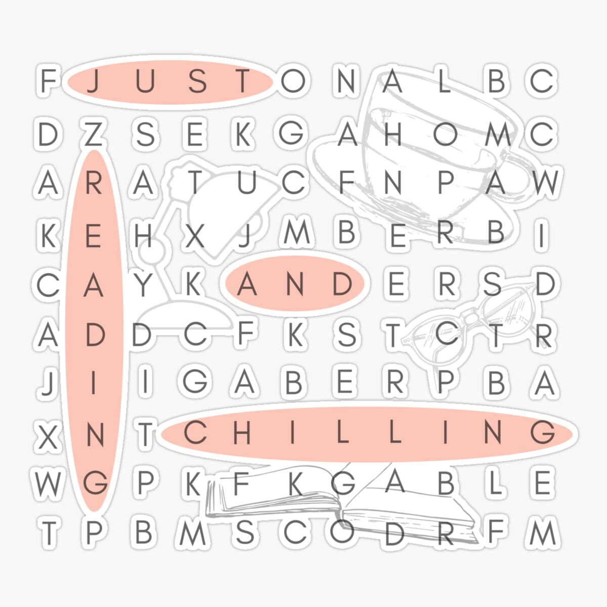 Maneki Just Reading And Chilling Sticker, Phone Decal Water Bottle ...