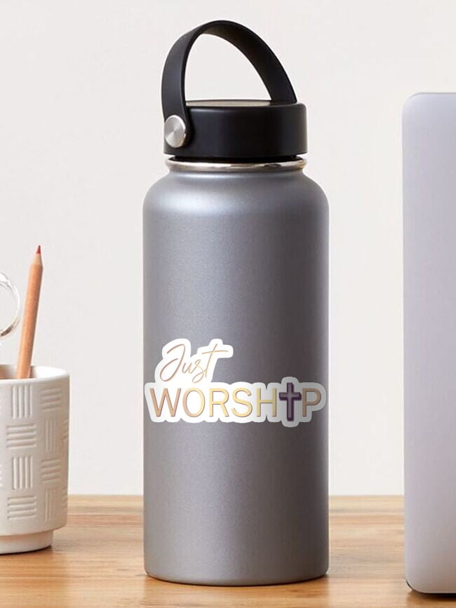 Maneki Just Worship Sticker, Phone Decal Water Bottle Stickers Car ...