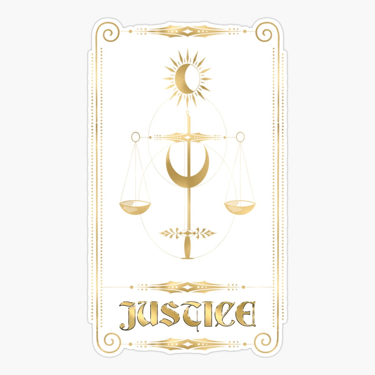 Maneki Justice Tarot Card Occult Esoteric Spiritual Pagan Er, Phone ...