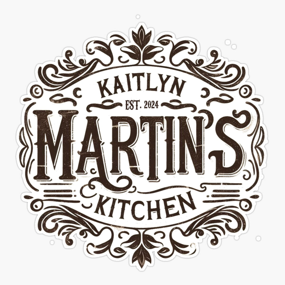 Maneki Kaitlyn Martin'S Kitchen Sticker, Phone Decal Water Bottle ...
