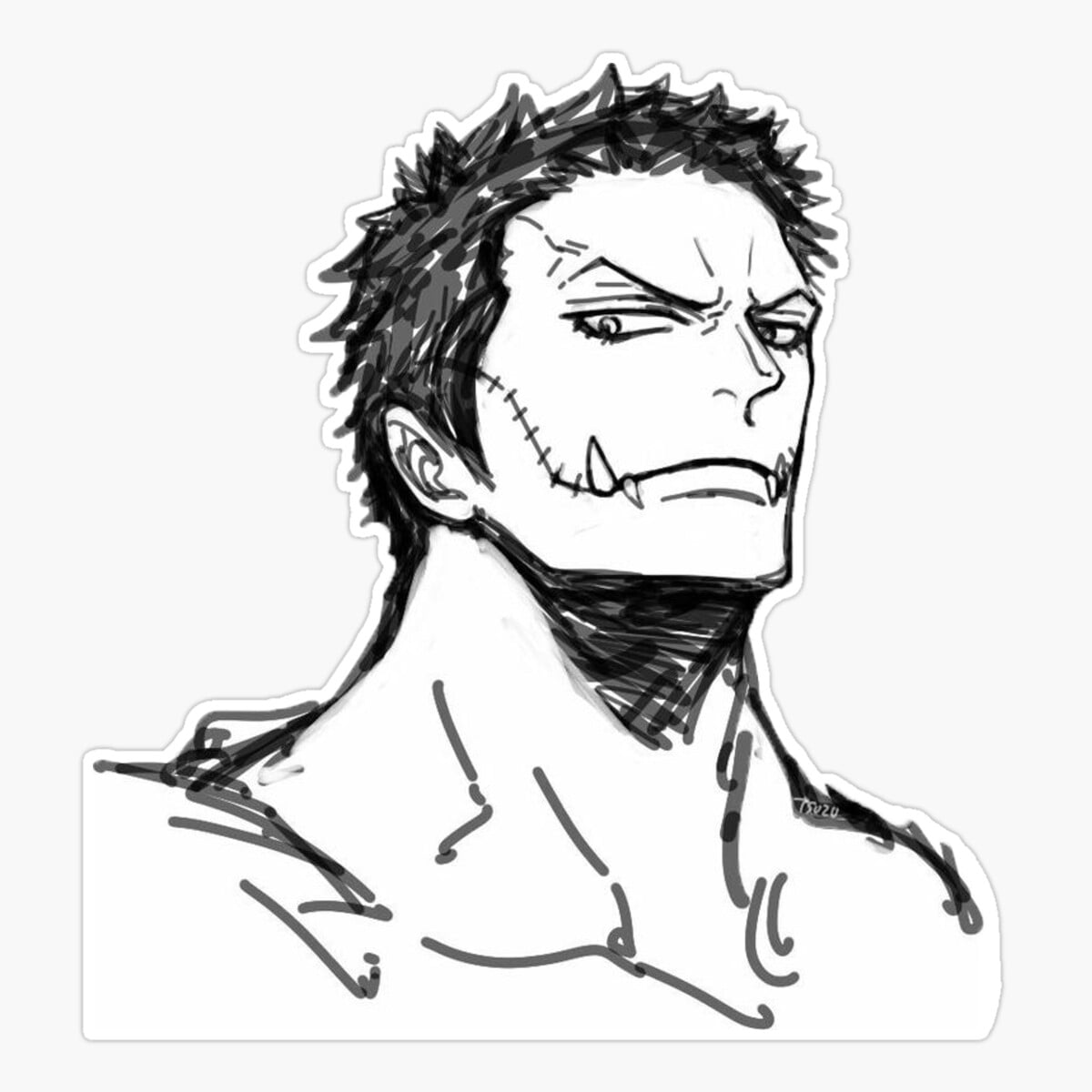 Maneki Katakuri Cold Stare Er, Phone Decal Water Bottle Stickers Car ...