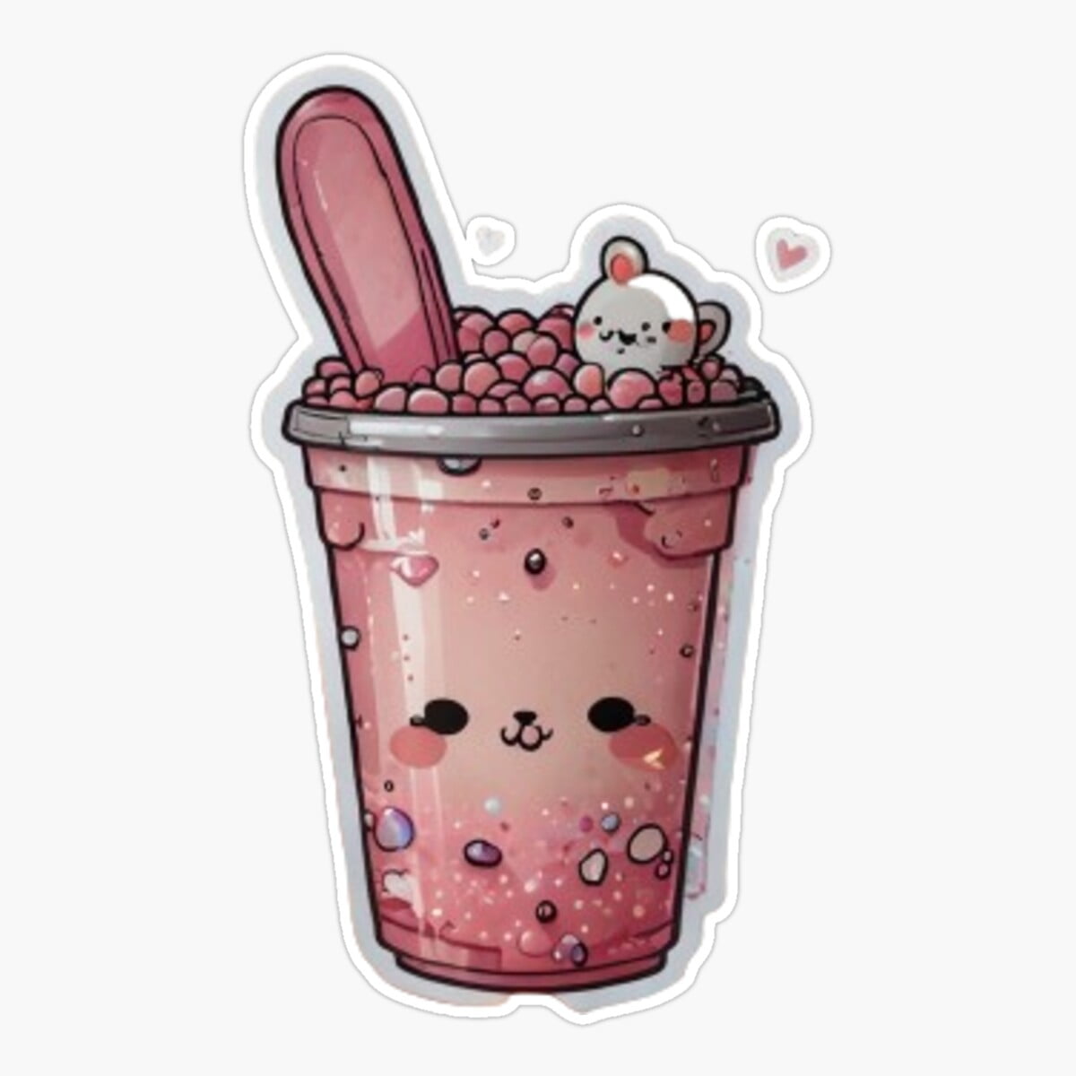 Maneki Kawaii Bubble Tea Er - Cute Hamster And Boba Design Er, Phone ...