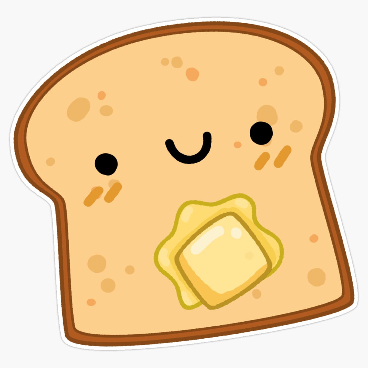 Maneki Kawaii Toast With Er Er, Phone Decal Water Bottle Stickers Car ...