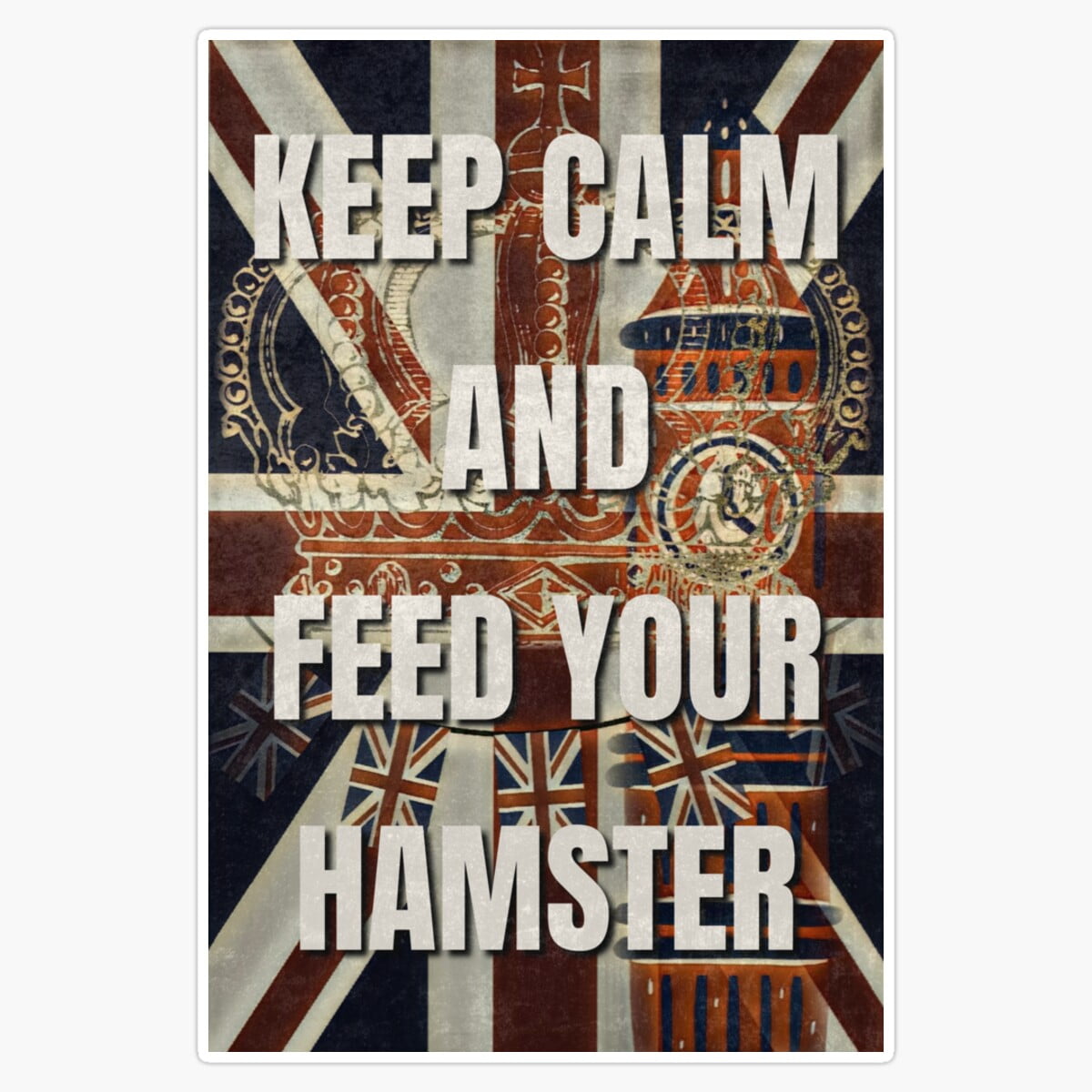 Maneki Keep Calm And Feed Your Hamster Er, Phone Decal Water Bottle ...