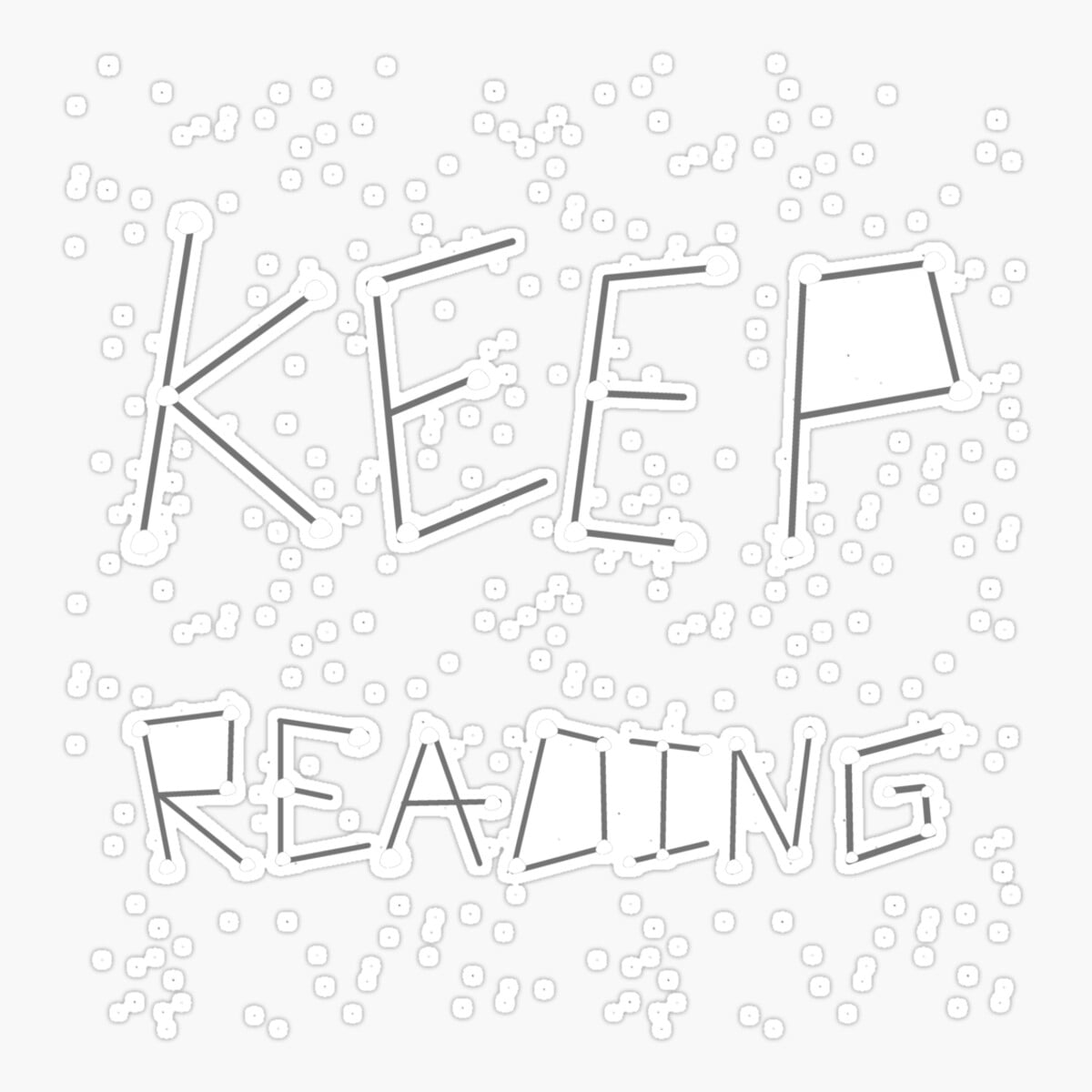 Maneki Keep Reading!! Sticker, Phone Decal Water Bottle Stickers Car ...