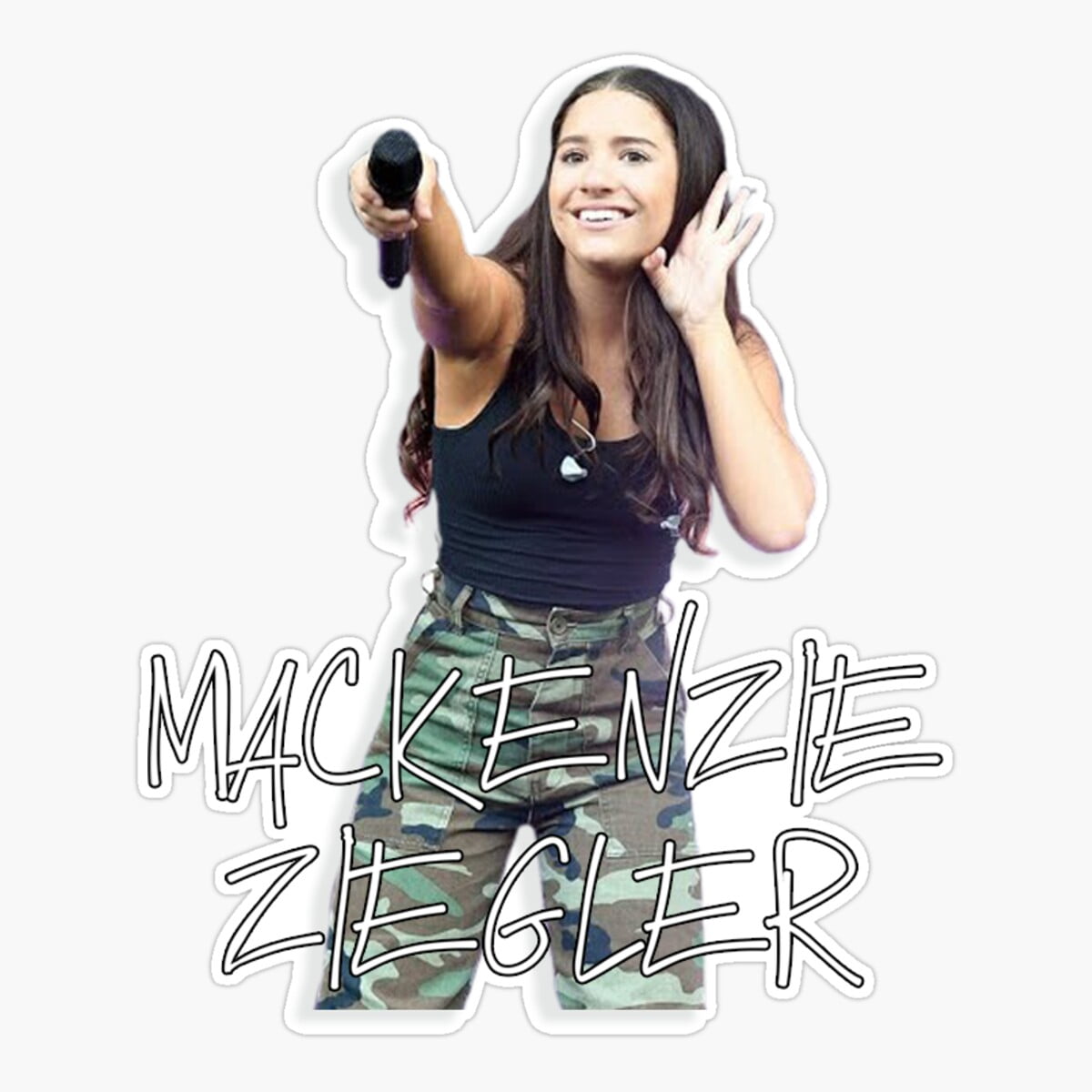 Maneki Kenzie Ziegler (Dark Hair) Er, Phone Decal Water Bottle Stickers ...