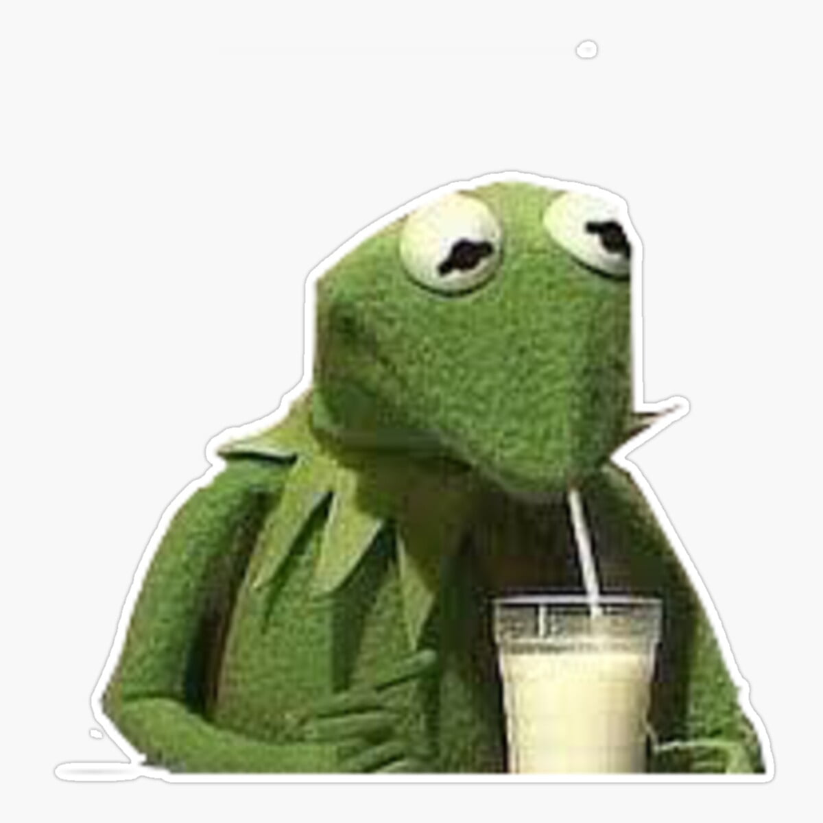 Maneki Kermit Drinks Milk Er, Phone Decal Water Bottle Stickers Car ...