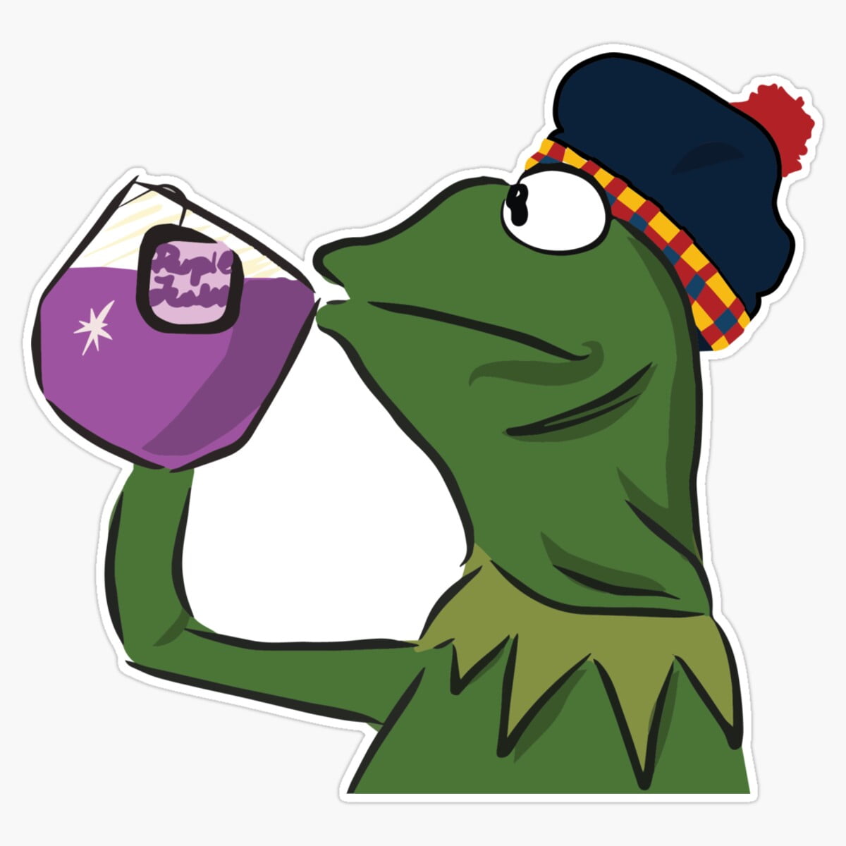 Maneki Kermit, Purple , Tam - Queen'S University Hoco Merch Er, Phone ...