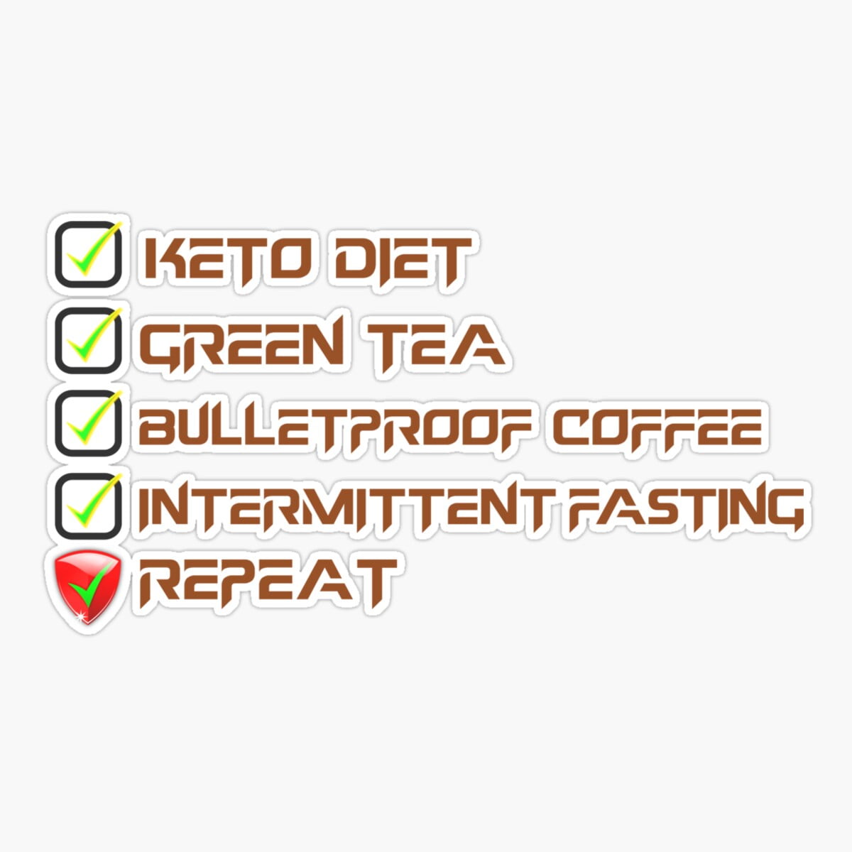 Maneki Keto Diet And Bulletproo Coee Sticker, Phone Decal Water Bottle ...