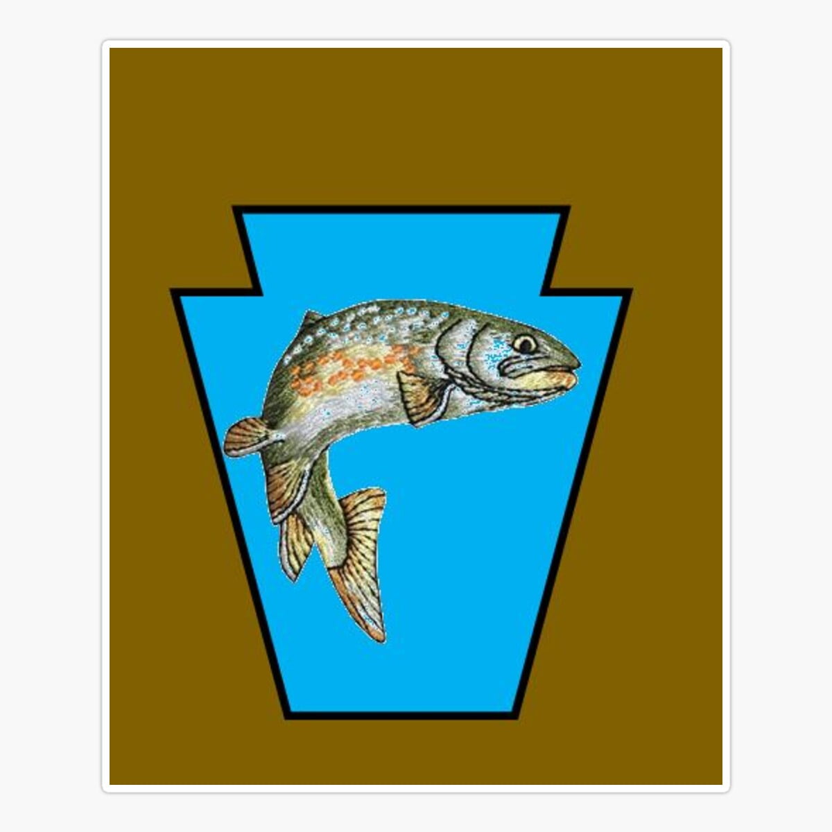 Maneki Keystone Brook Trout Er, Phone Decal Water Bottle Stickers Car ...