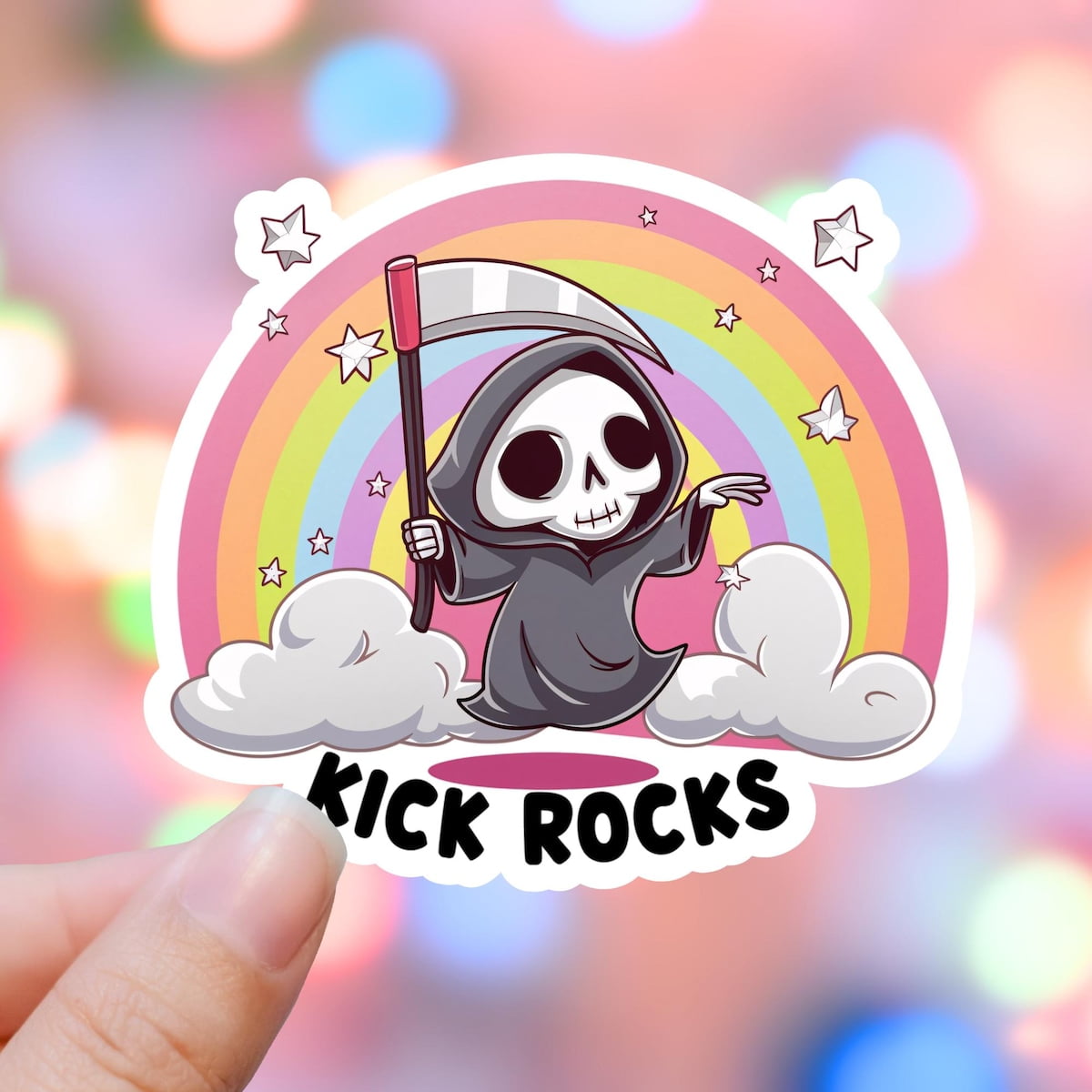 Maneki Kick Rocks Sticker, , Vintage, Pin Up, Off Sticker, Laptop ...