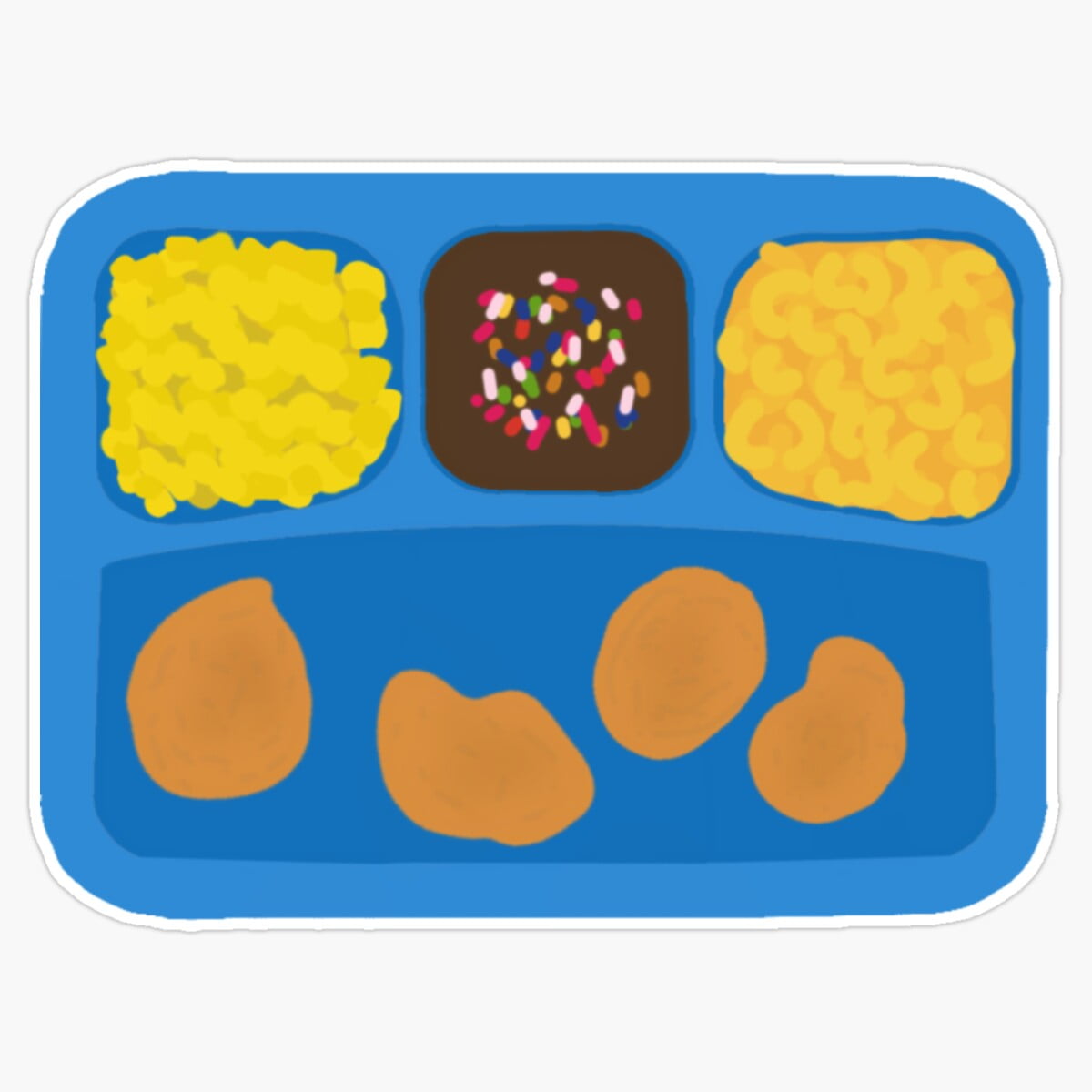 Maneki Kids Chicken Nugget Frozen Dinner Er, Phone Decal Water Bottle ...