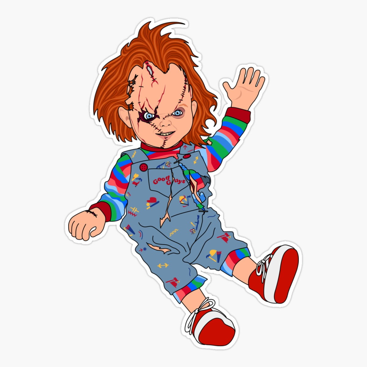 Maneki Killer Chucky | Bride O Chucky Er, Phone Decal Water Bottle ...