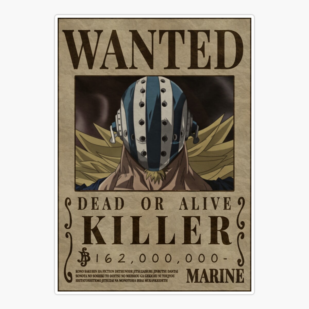 Maneki Killer One Piece Hitokiri Kamazo Smile Bounty Poster Er, Phone ...