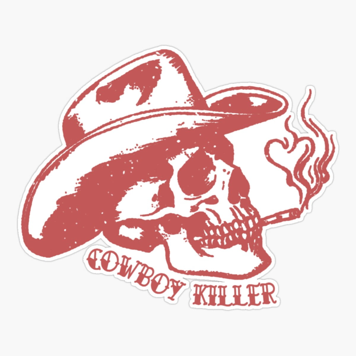 Maneki Killer Retro Western Skull Er, Phone Decal Water Bottle Stickers ...