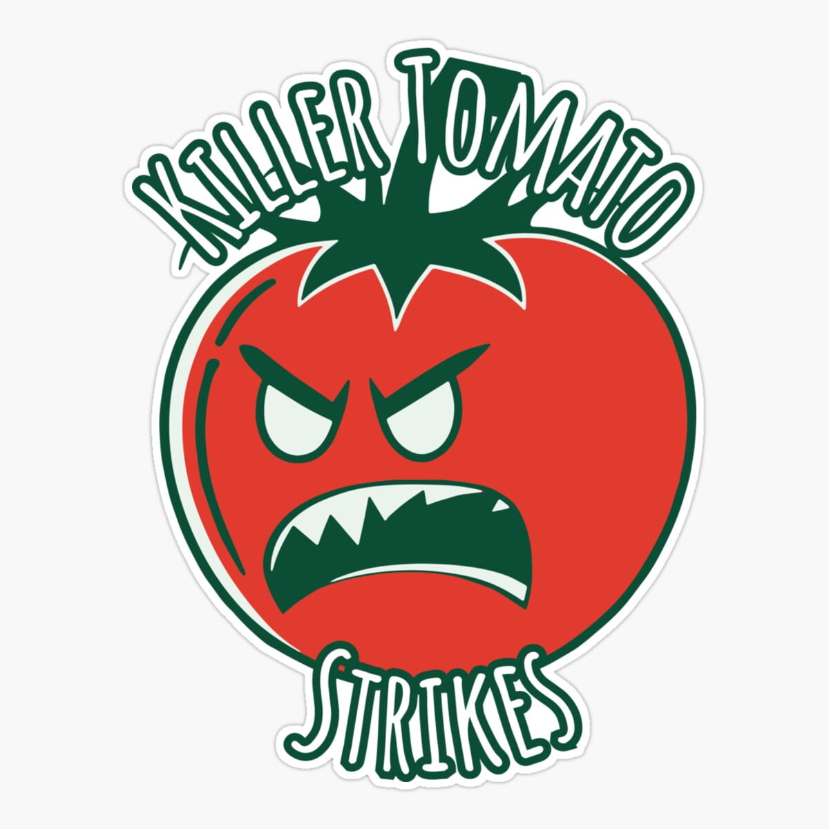 Maneki Killer Tomato Strikes - Angry Tomato Er, Phone Decal Water ...