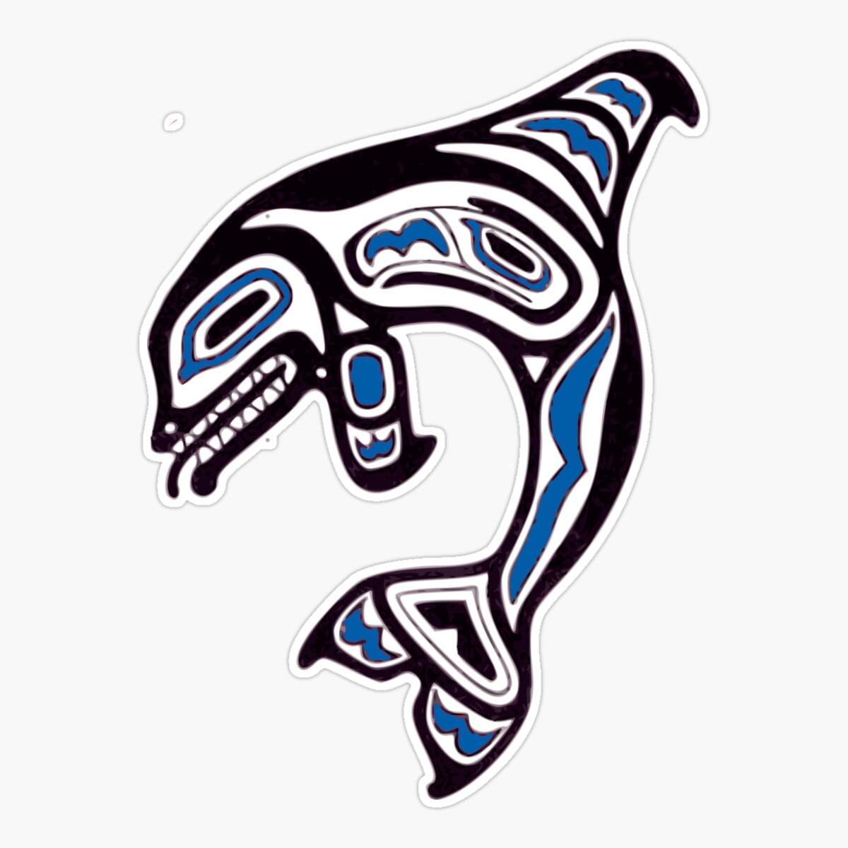 Maneki Killer Whale Orca Pacific Nw Native American Indian Sticker ...