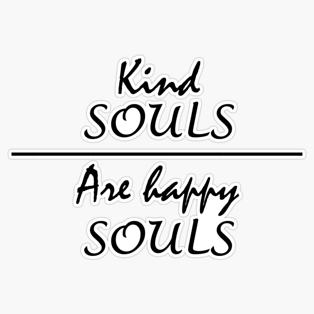 Maneki Kind Souls Are Happy Souls Er, Phone Decal Water Bottle Stickers ...