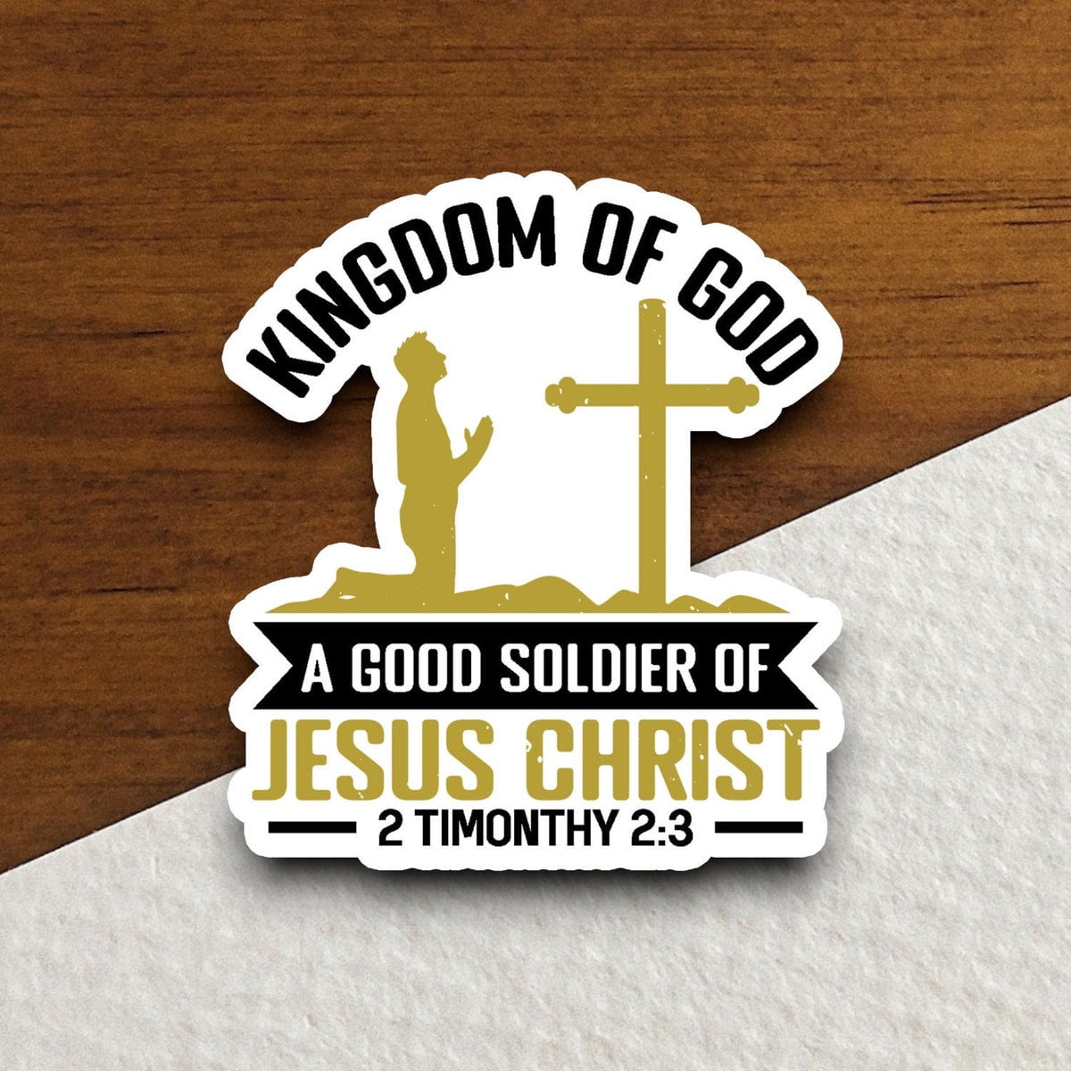Maneki Kingdom Of God A Good Soldier Of Christ Sticker, Religious ...