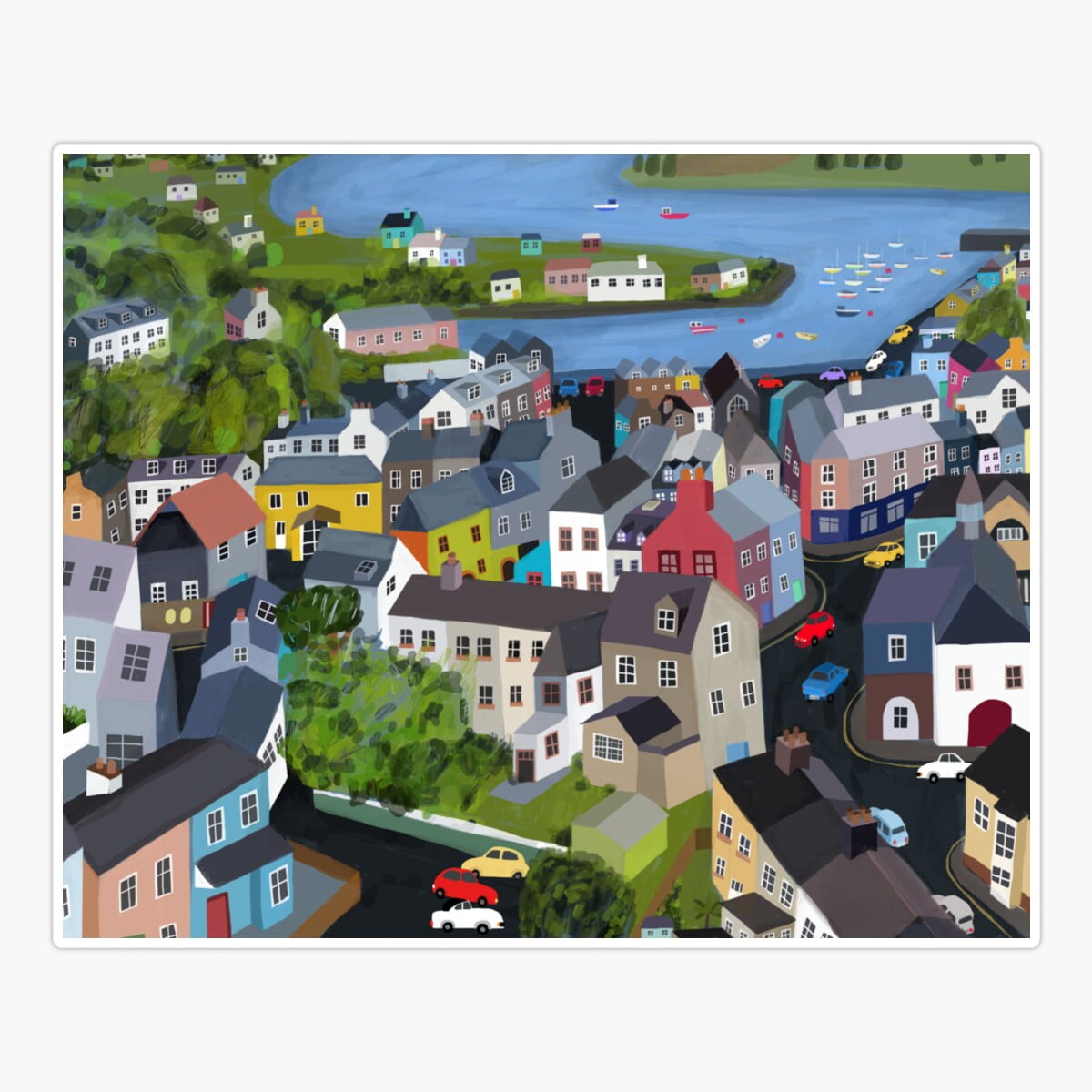 Maneki Kinsale, Co Cork, Ireland With Colourul Houses By Irish Artist ...