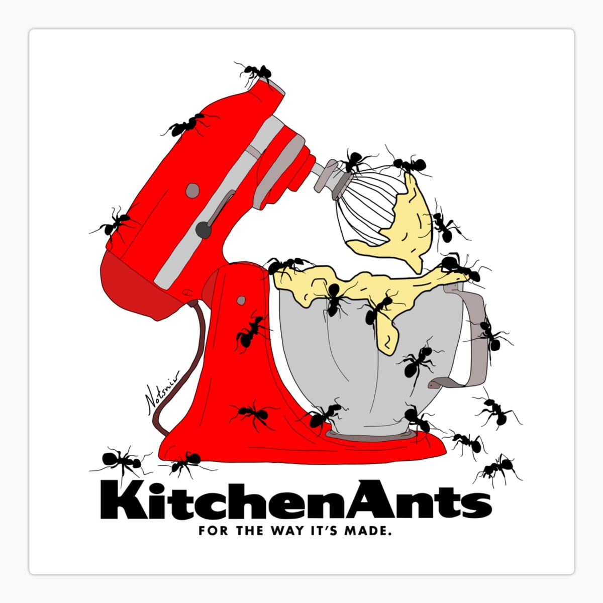 Maneki Kitchen Ants Sticker, Phone Decal Water Bottle Stickers Car ...