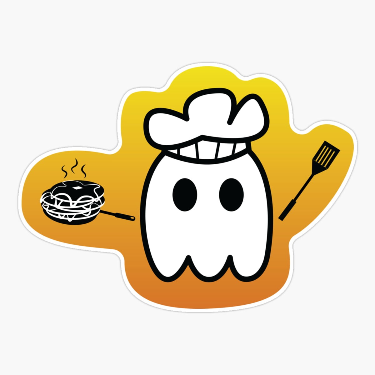 Maneki Kitchen Ghost Cut Out Sticker, Phone Decal Water Bottle Stickers ...