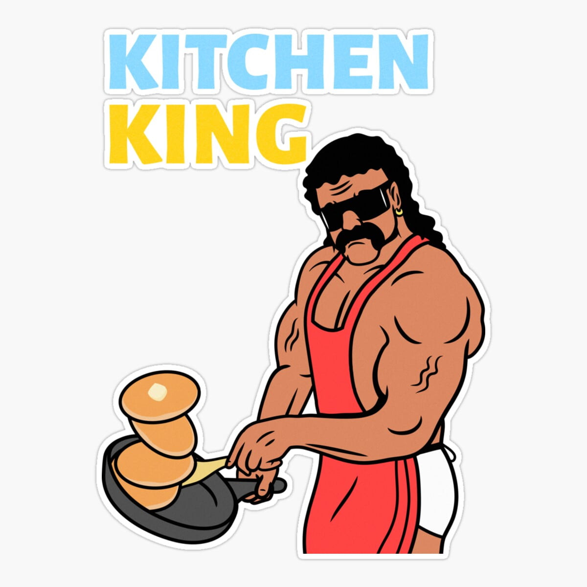 Maneki Kitchen King, Y Che, 80S Mullet Sticker, Phone Decal Water ...