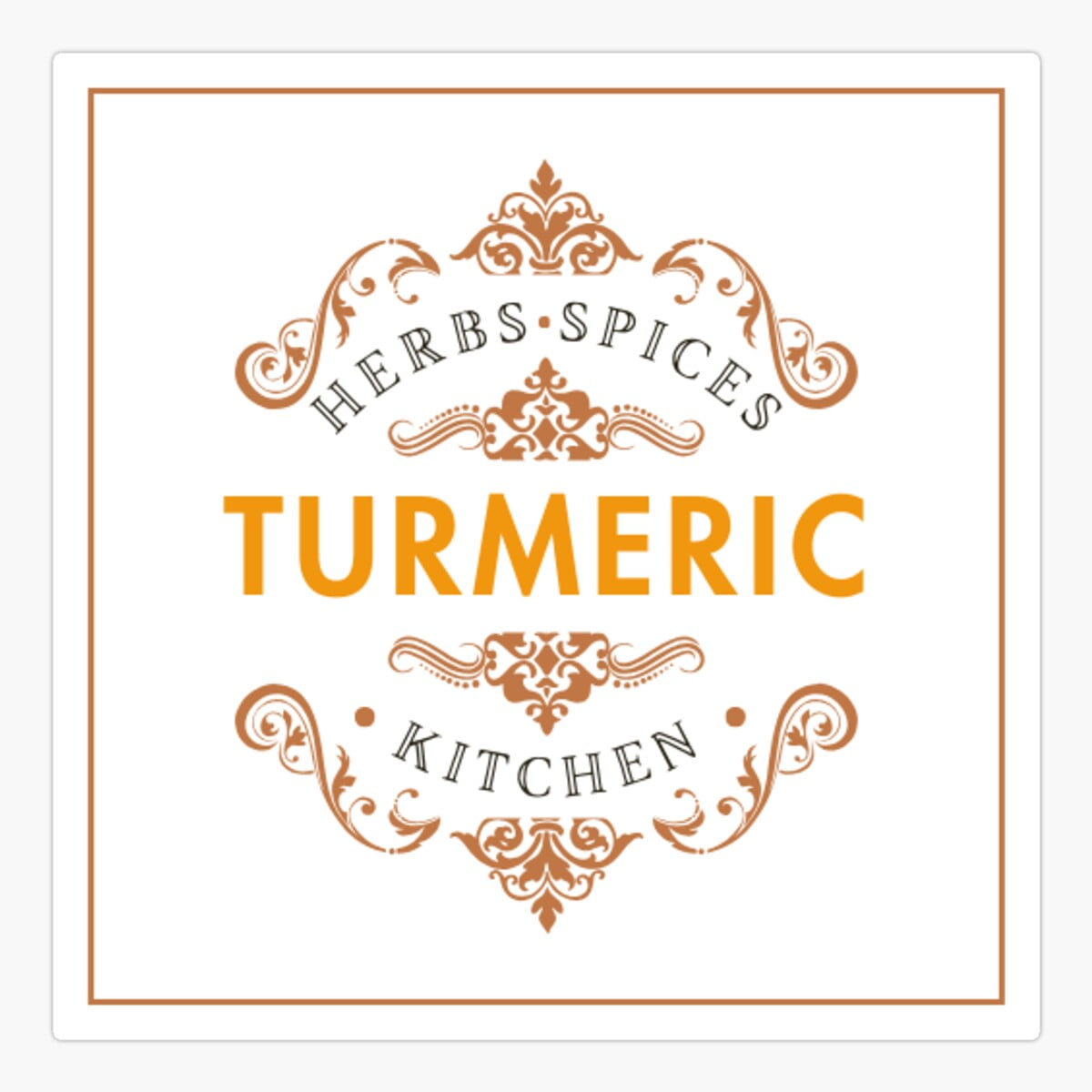 Maneki [Kitchen Label] Turmeric Sticker Sticker, Phone Decal Water ...