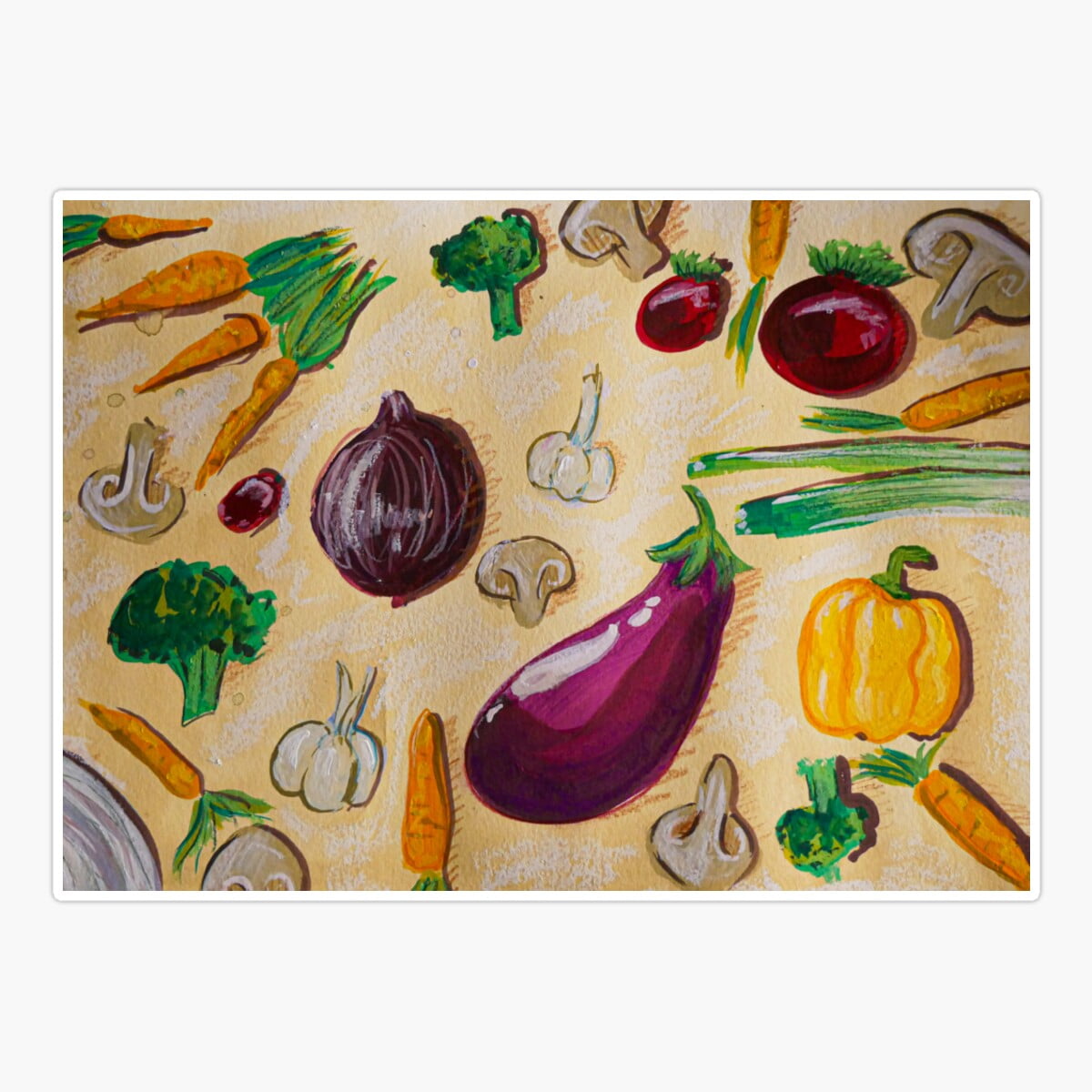 Maneki Kitchen Prep Veggies Sticker, Phone Decal Water Bottle Stickers ...